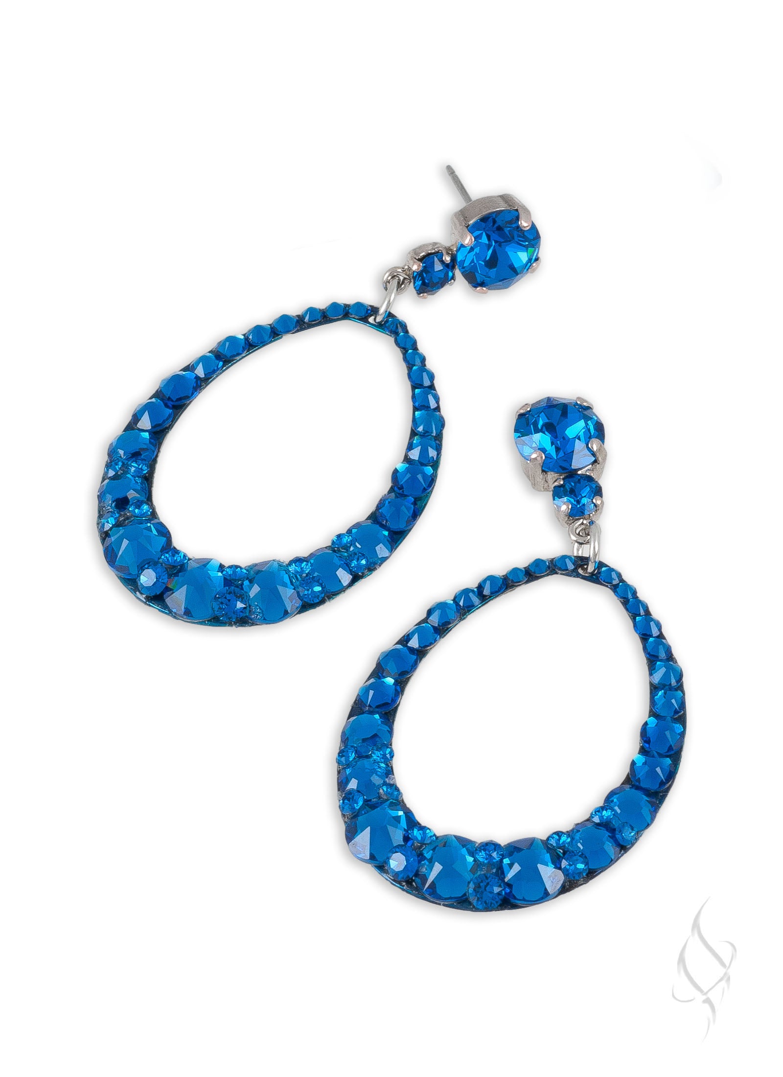 CANDACE Crystal Hoop Earrings in Capri by Stefanie Somers - Stefanie ...