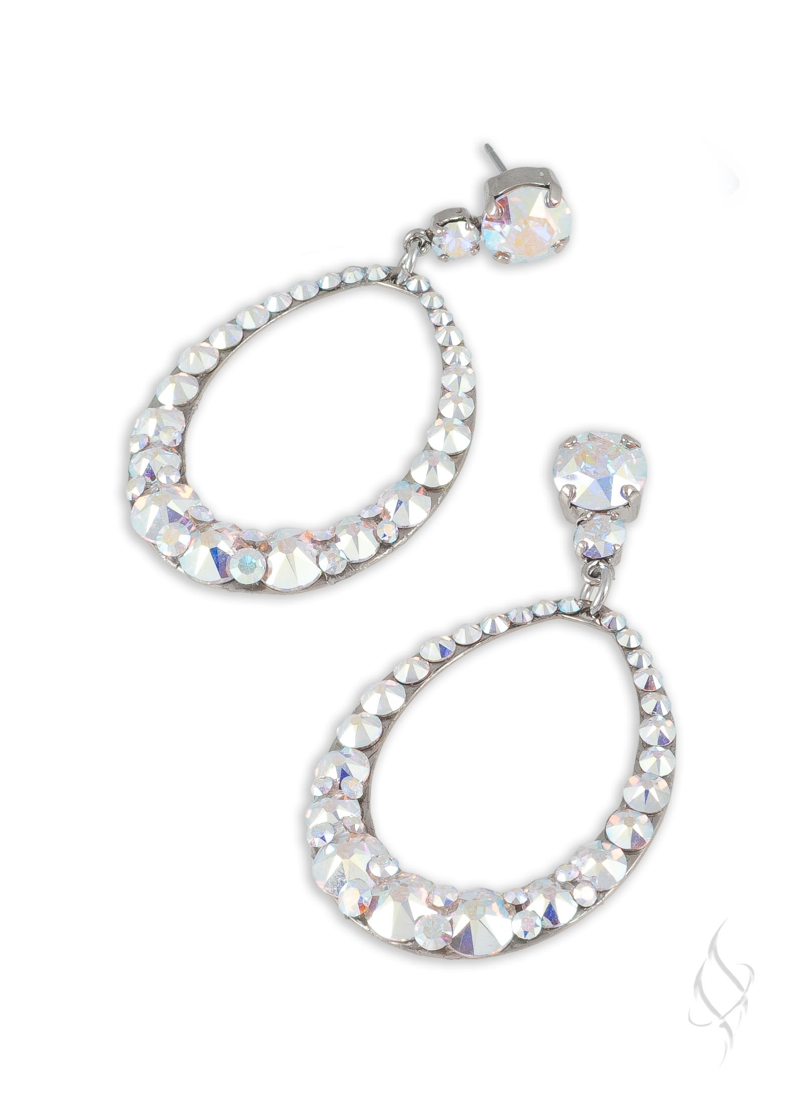 CANDACE Crystal Hoop Earrings in Crystal AB by Stefanie Somers ...