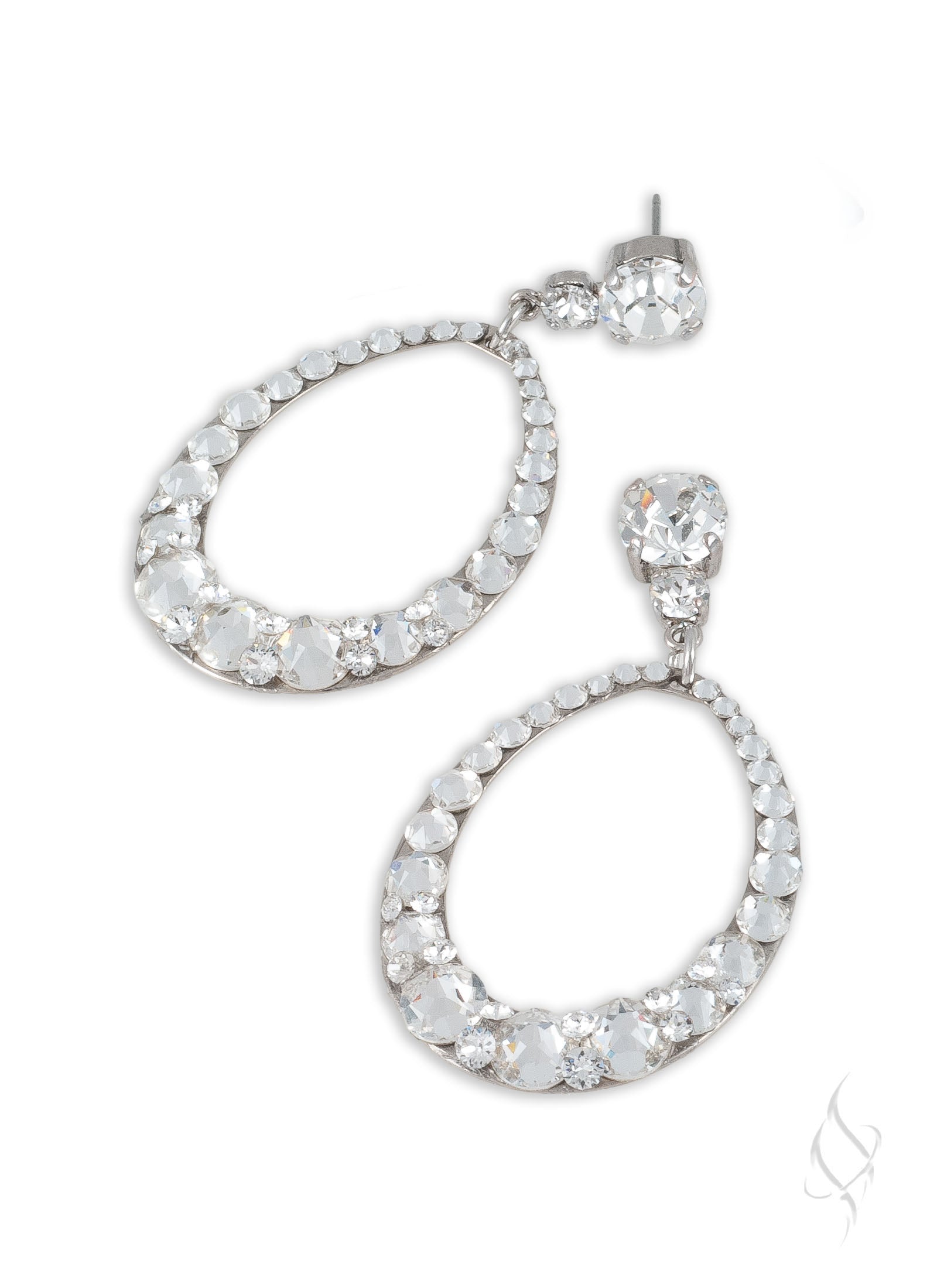 CANDACE Crystal Hoop Earrings in Crystal by Stefanie Somers - Stefanie ...