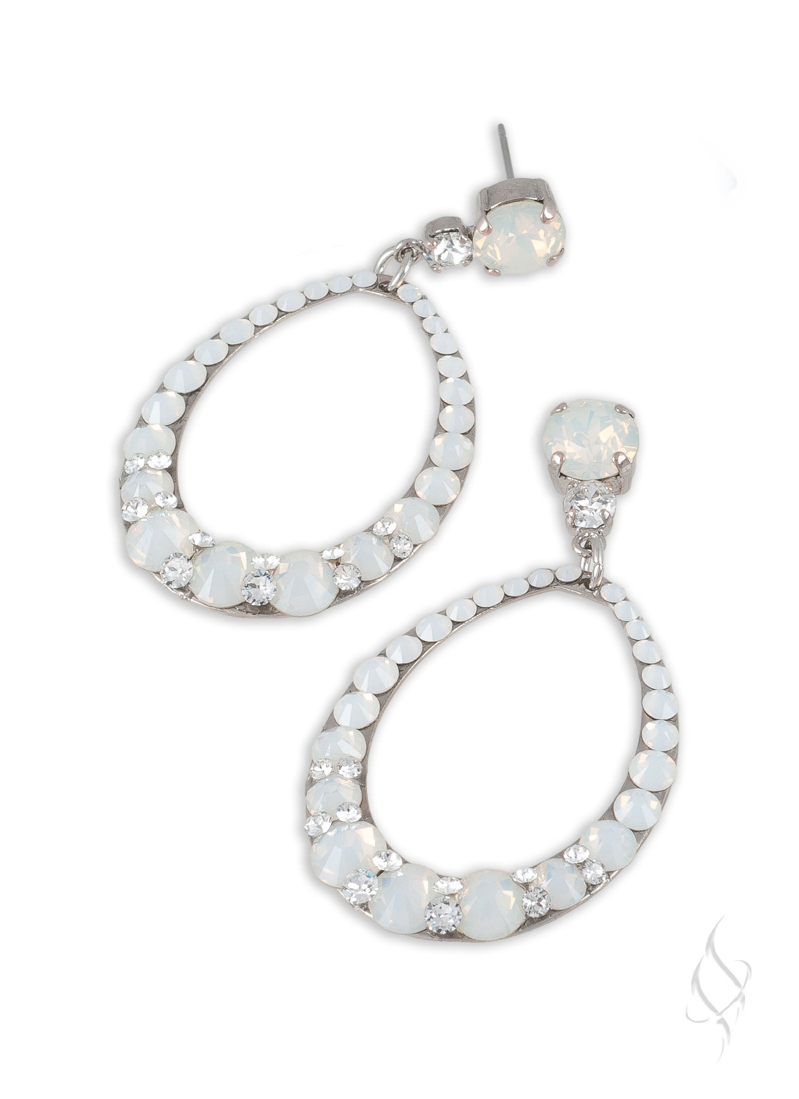 CANDACE Crystal Hoop Earrings in Ice by Stefanie Somers - Stefanie ...