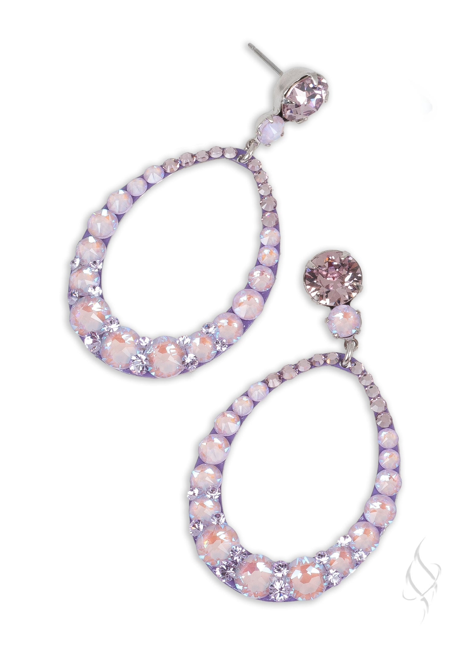 CANDACE Crystal Hoop Earrings in Lavender by Stefanie Somers - Stefanie ...