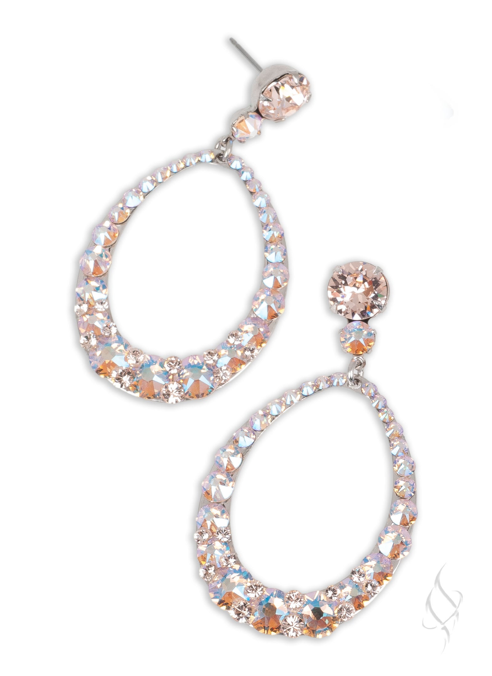 CANDACE Crystal Hoop Earrings in Silk Shimmer by Stefanie Somers ...