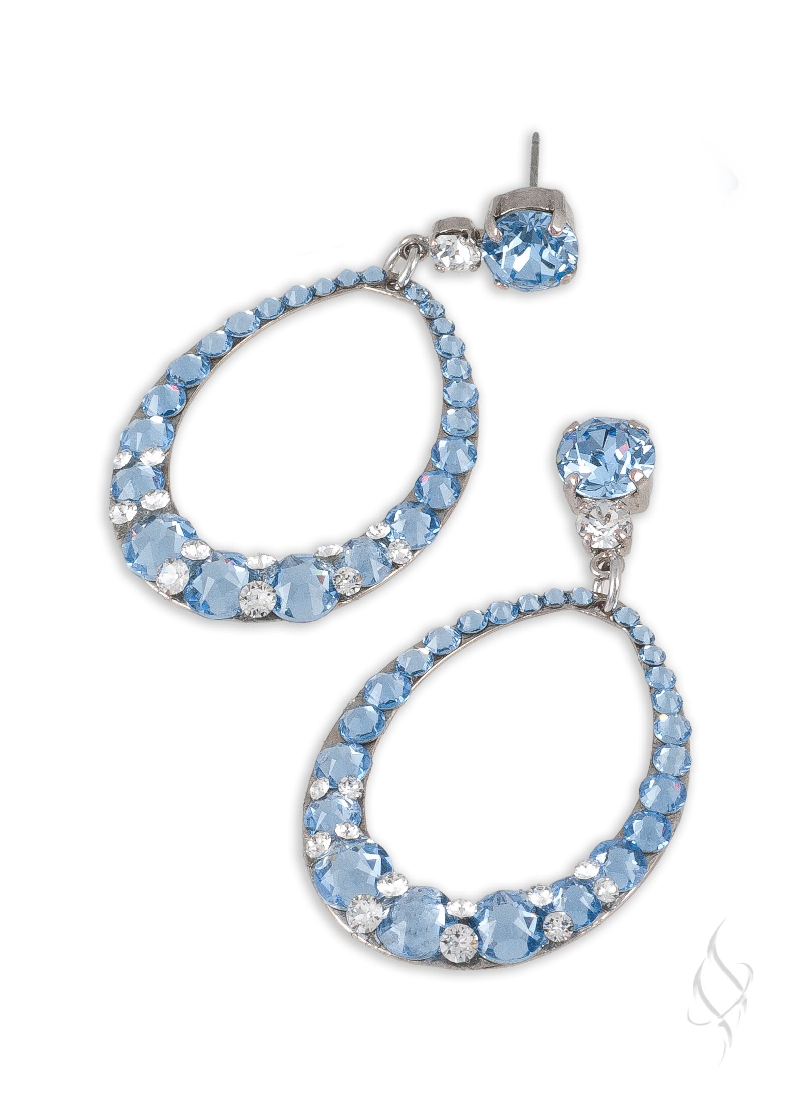 CANDACE Crystal Hoop Earrings in Skyy Shimmer by Stefanie Somers ...
