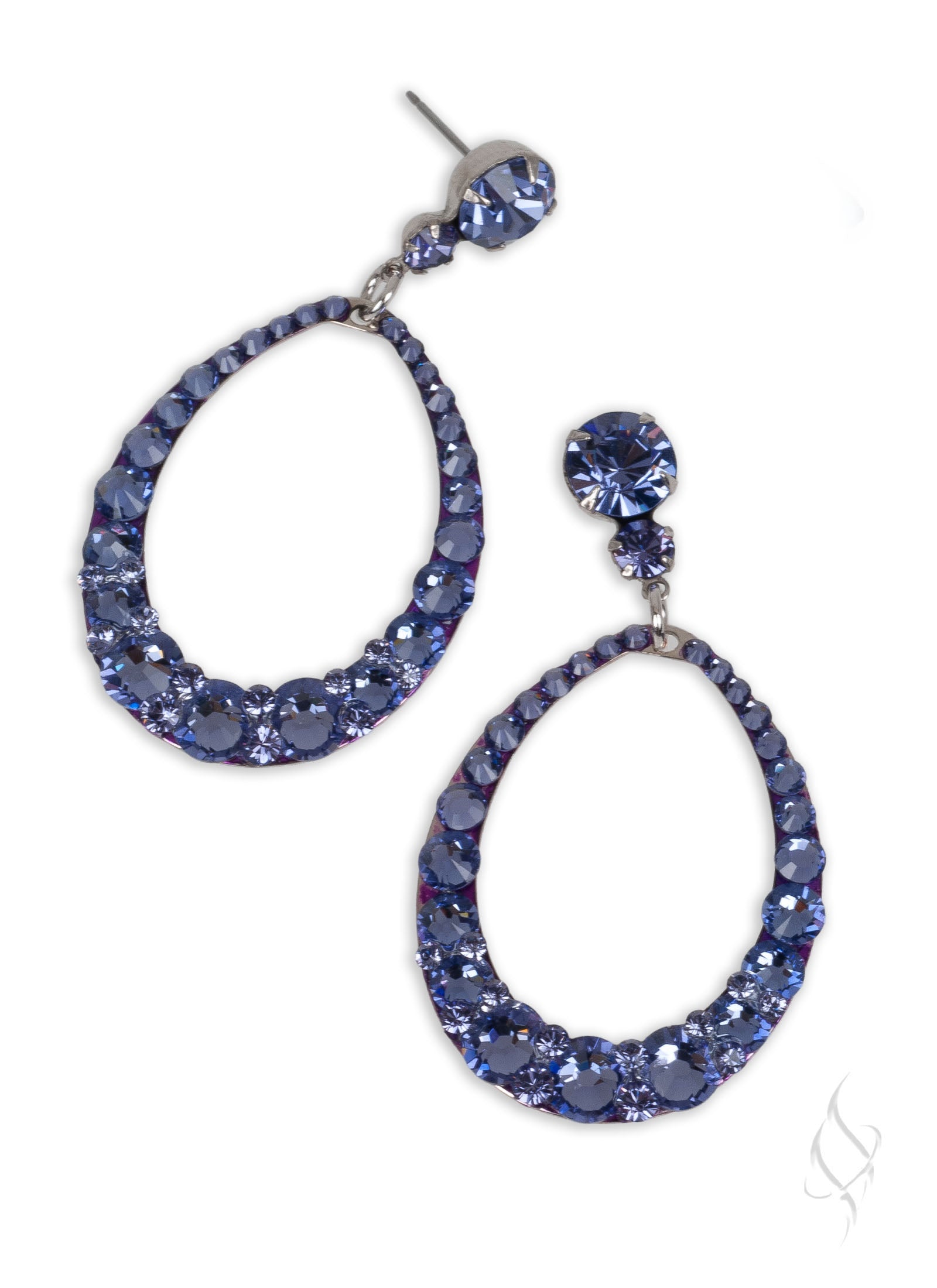 CANDACE Crystal Hoop Earrings in Tanzanite by Stefanie Somers ...