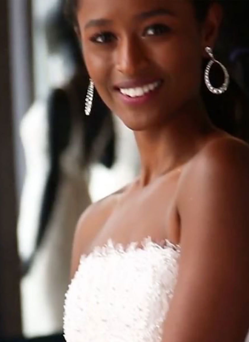 CANDACE Crystal Hoop Earrings in Ice by Stefanie Somers - Stefanie ...