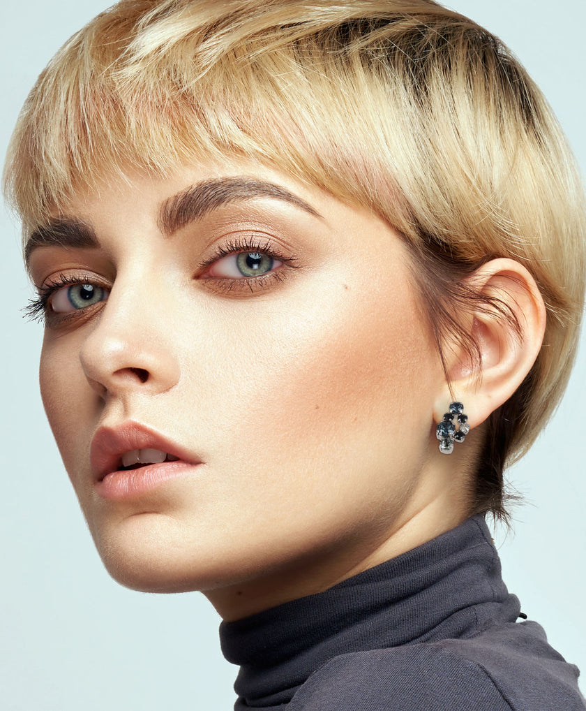 MARISA Crystal Small Stud Earrings in Mer by Stefanie Somers - Stefanie ...