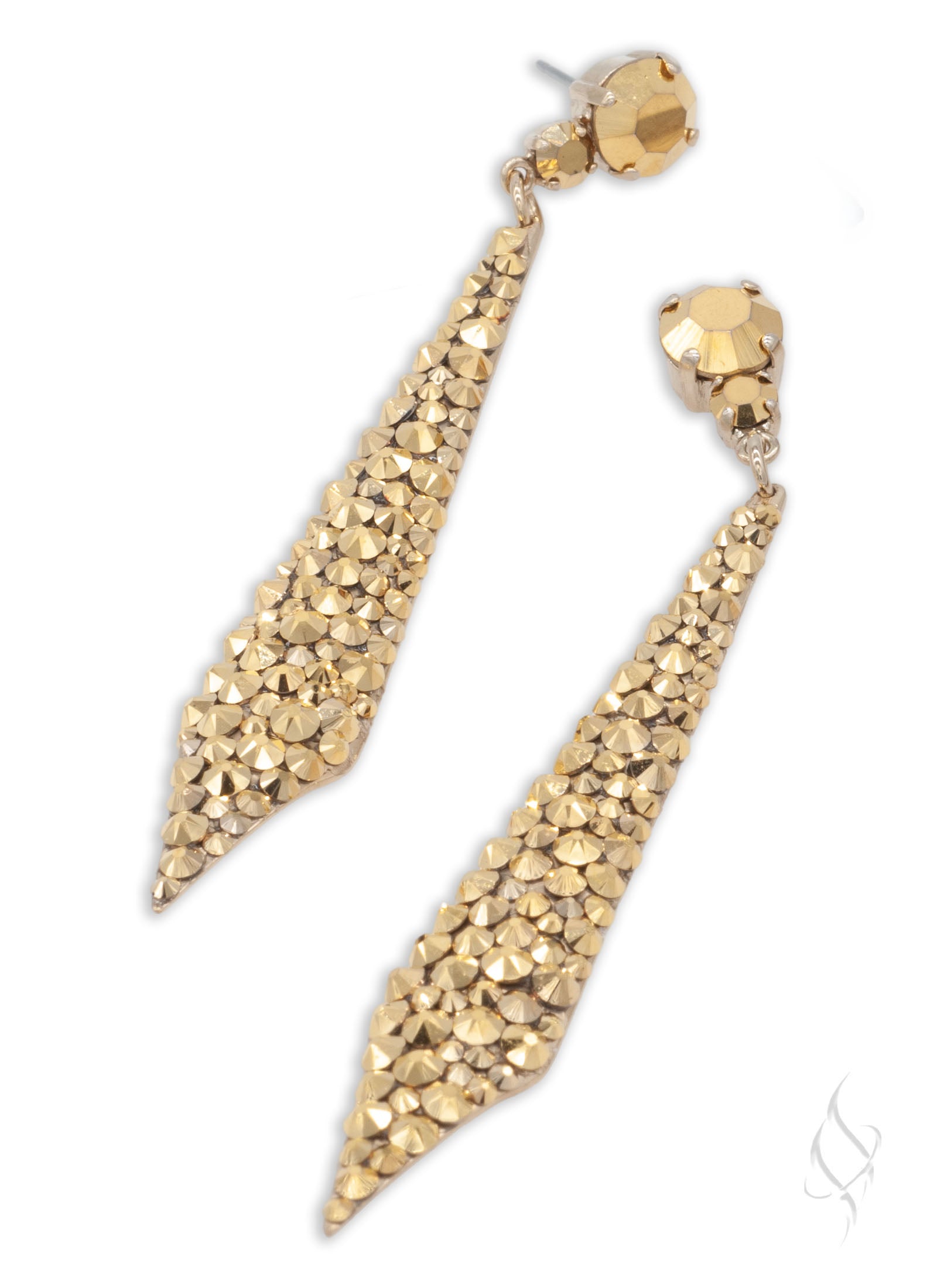 VALERIE Crystal Drop Earrings in Aurum by Stefanie Somers - Stefanie ...