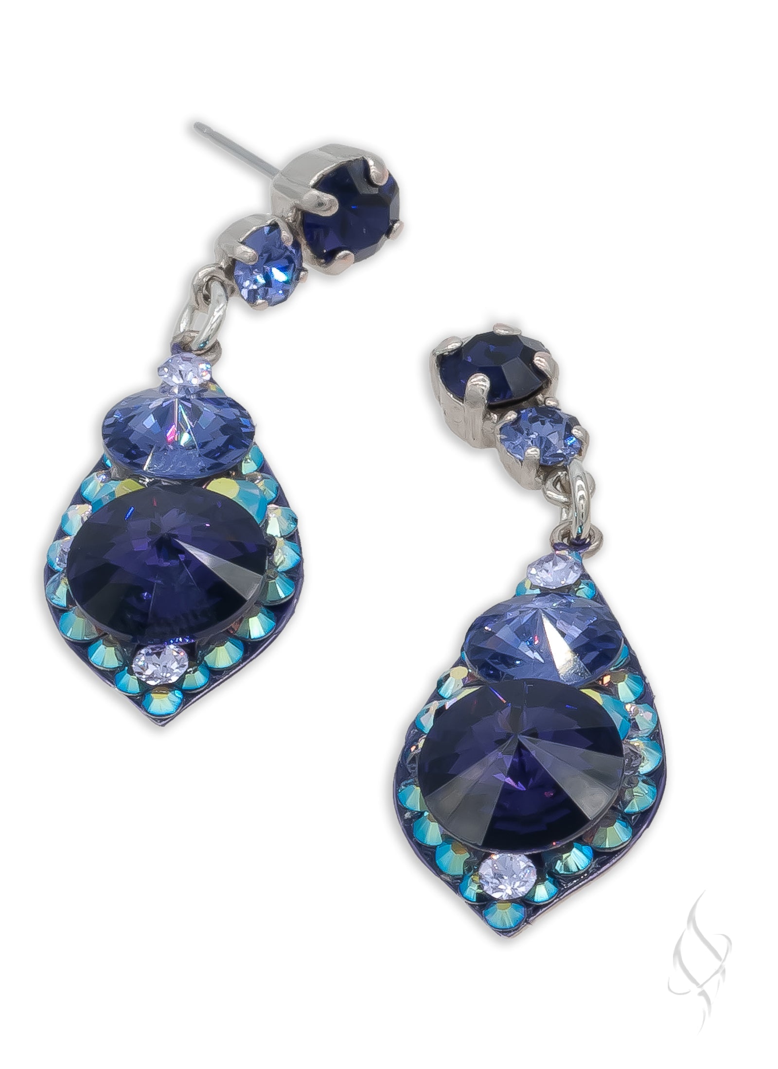 ALI CLAIRE Crystal Drop Earrings in Wisteria by Stefanie Somers ...
