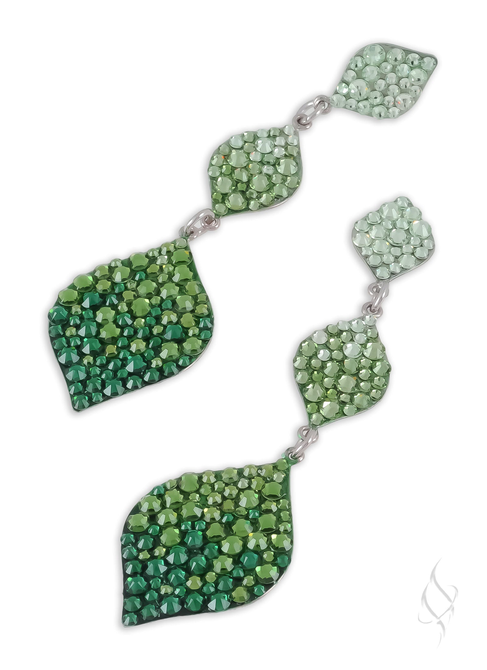 EMILY Crystal Drop Earrings in Ombre Lush by Stefanie Somers - Stefanie ...