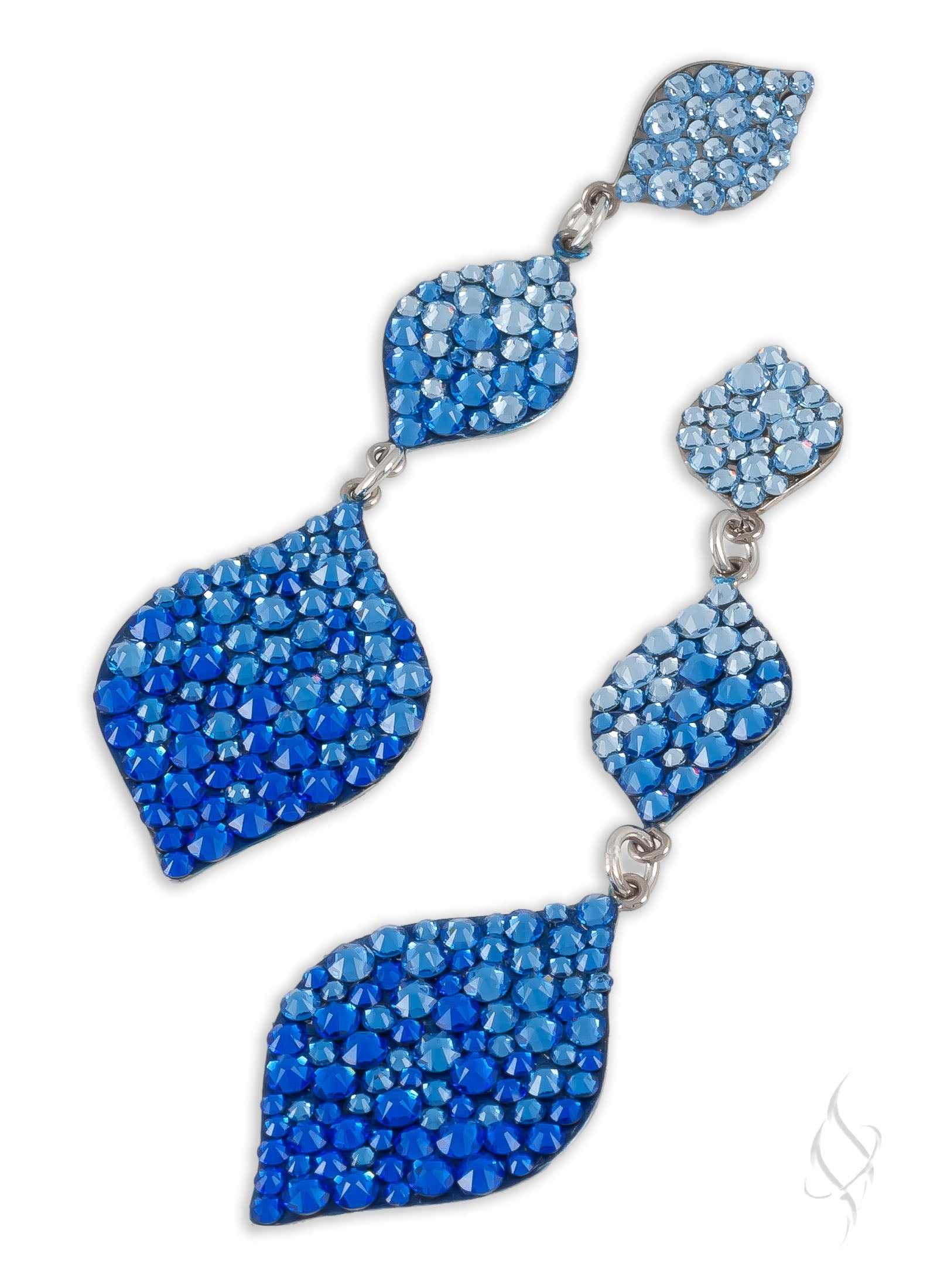 EMILY Crystal Drop Earrings in Ombre Royal by Stefanie Somers ...