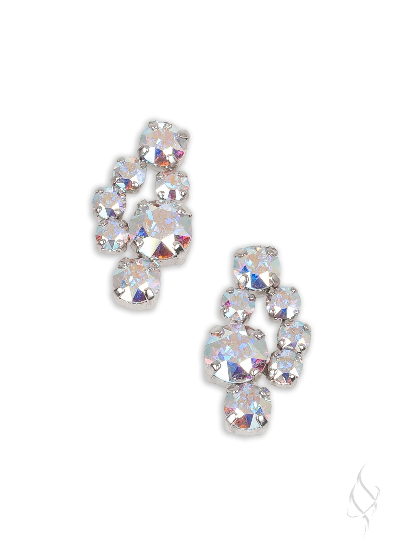 MARISA Crystal Small Stud Earrings in Crystal AB by Stefanie Somers ...