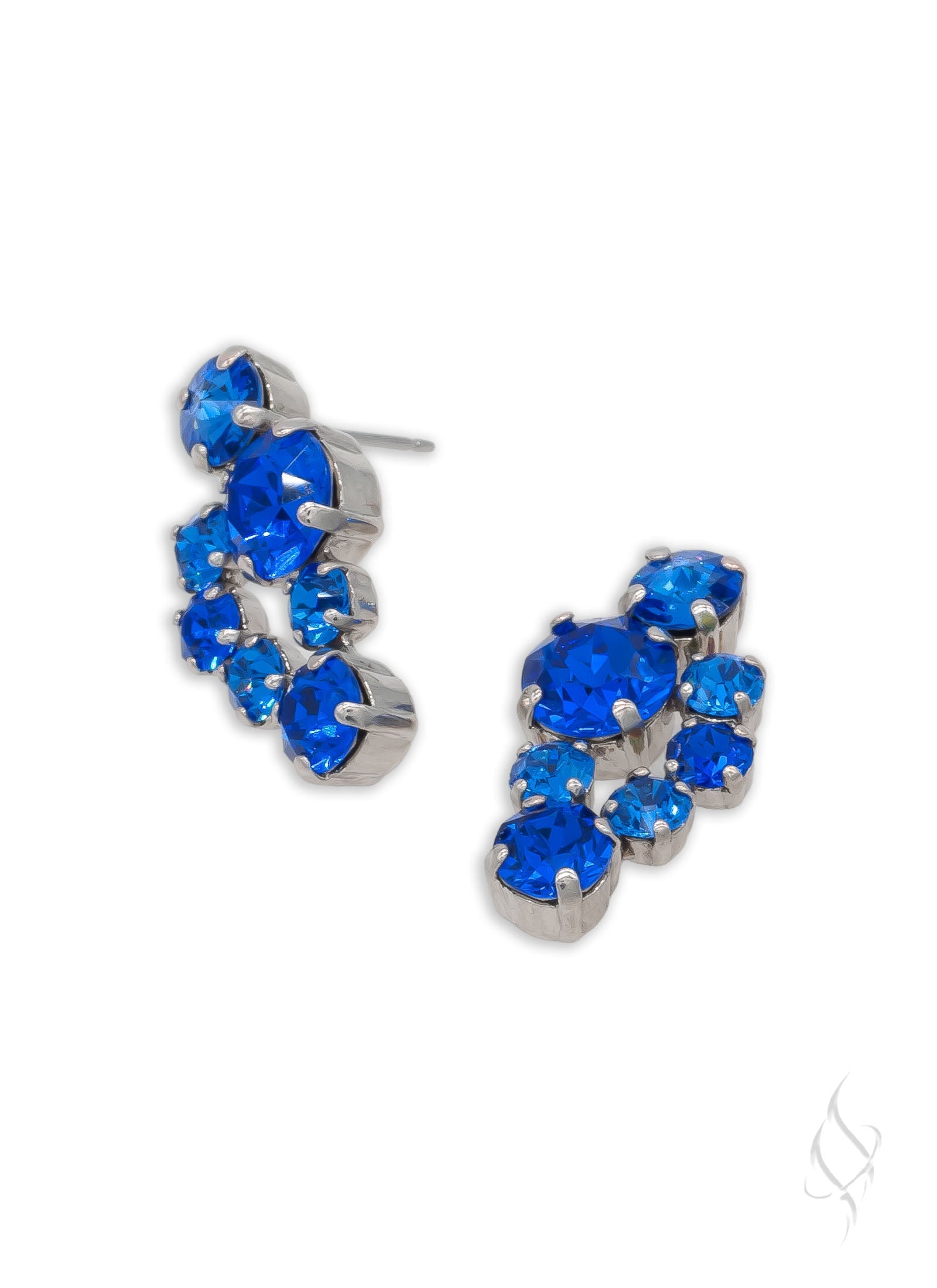 MARISA Crystal Small Stud Earrings in Royal by Stefanie Somers ...
