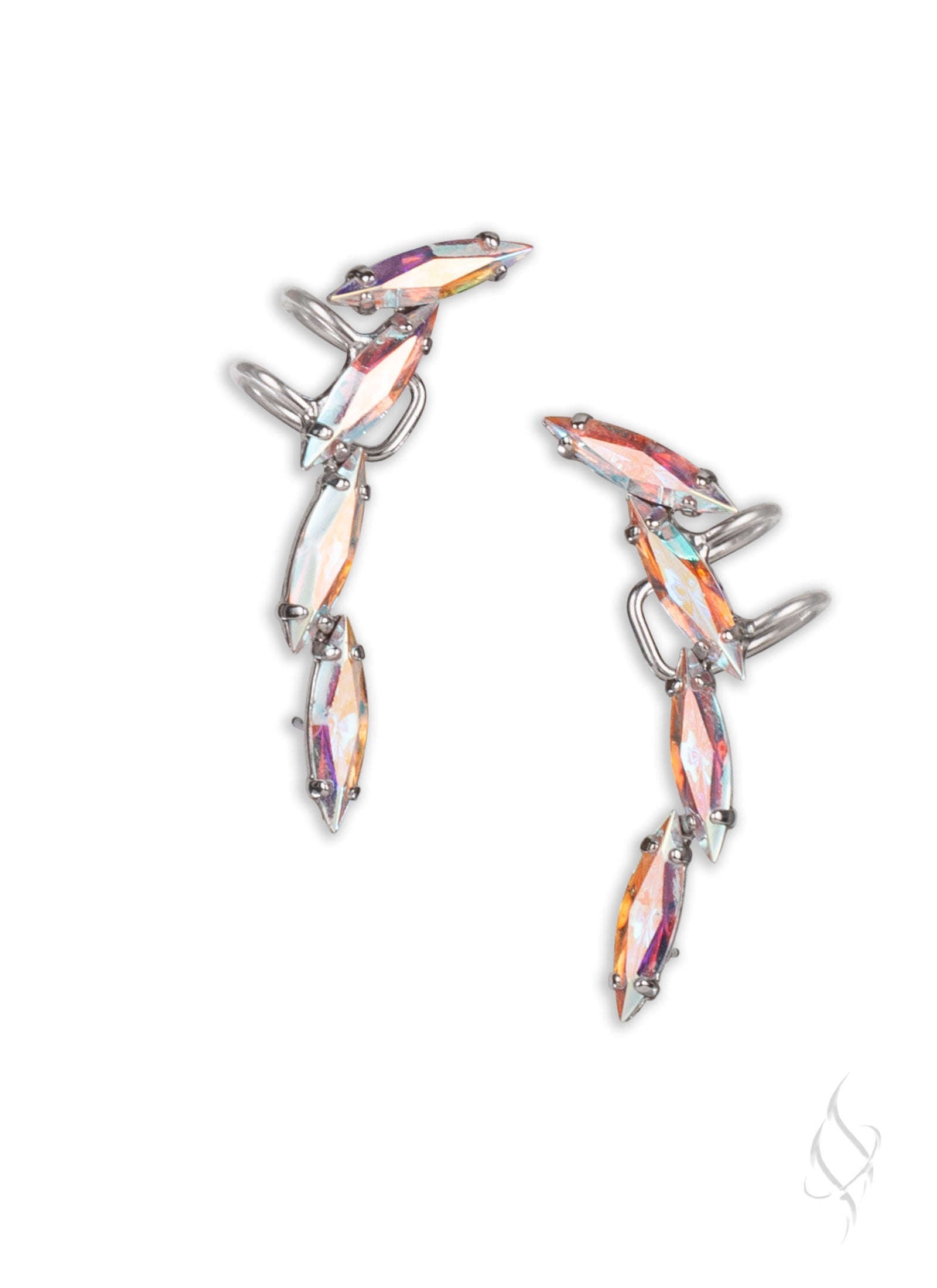 WREN Crystal Crawler Earrings by Stefanie Somers - Stefanie Somers Inc.