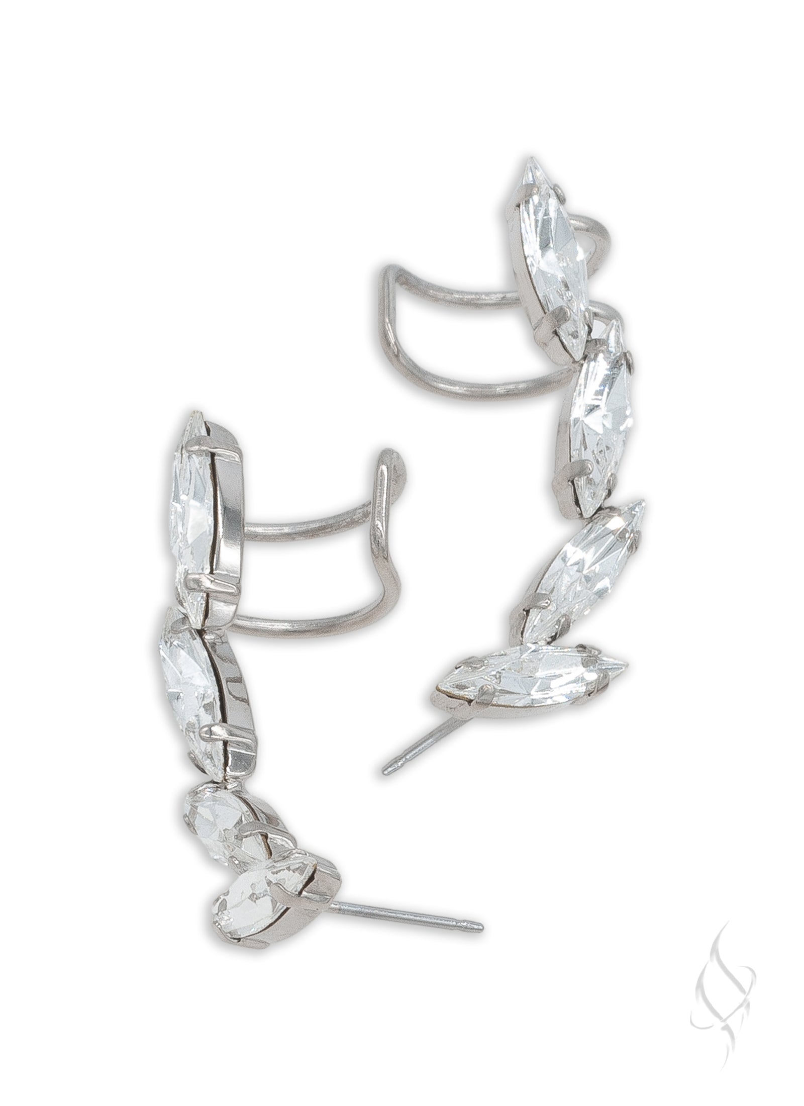WREN Crystal Crawler Earrings in Crystal by Stefanie Somers - Stefanie ...